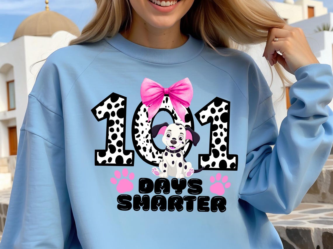 101 Days of School PNG, Dalmatian Dog School Design, 101 Days Smarter ...