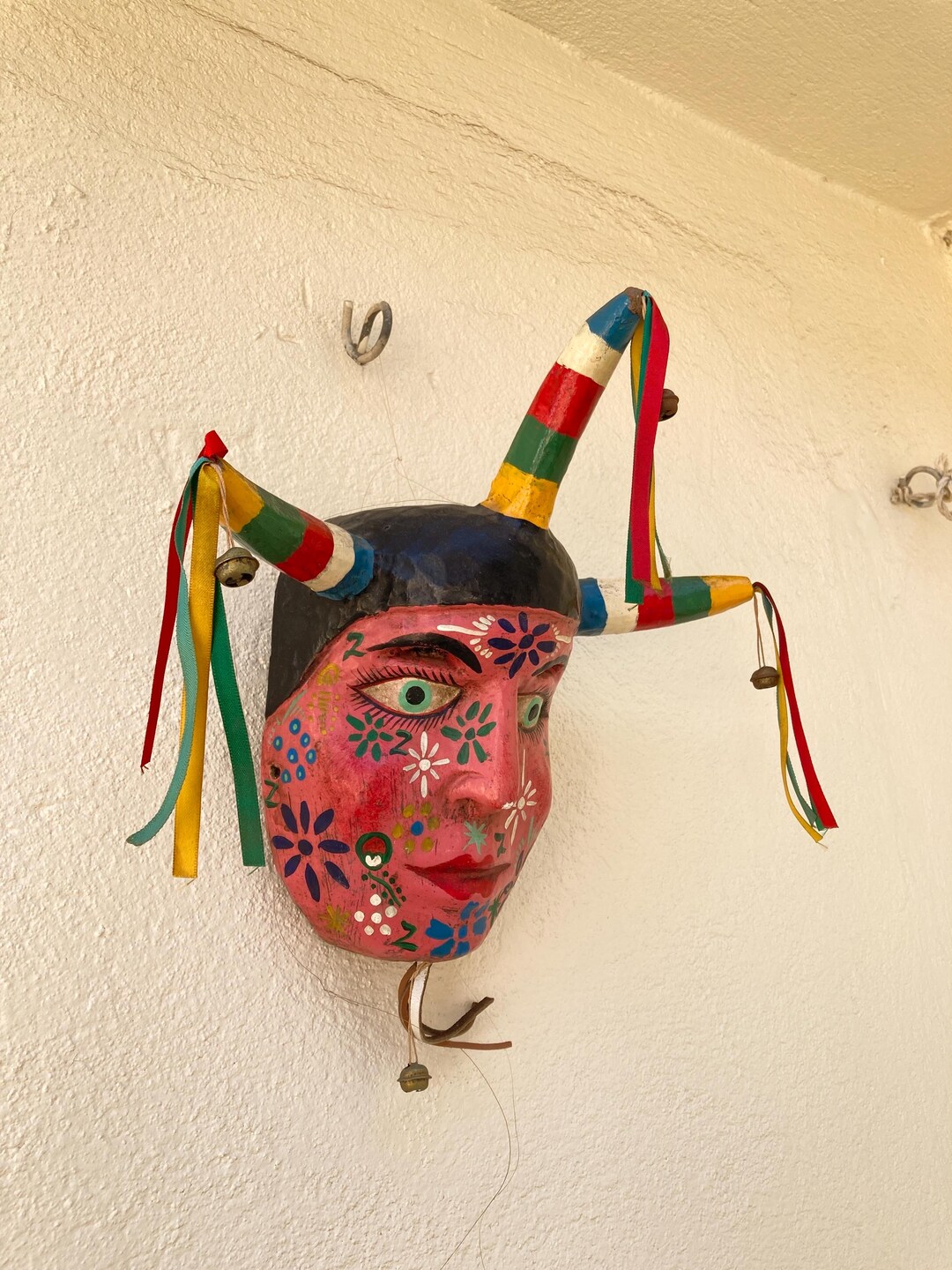 Unique Dancer / Mexican Wood Mask / 17" Inch / Wall Art Decorative ...