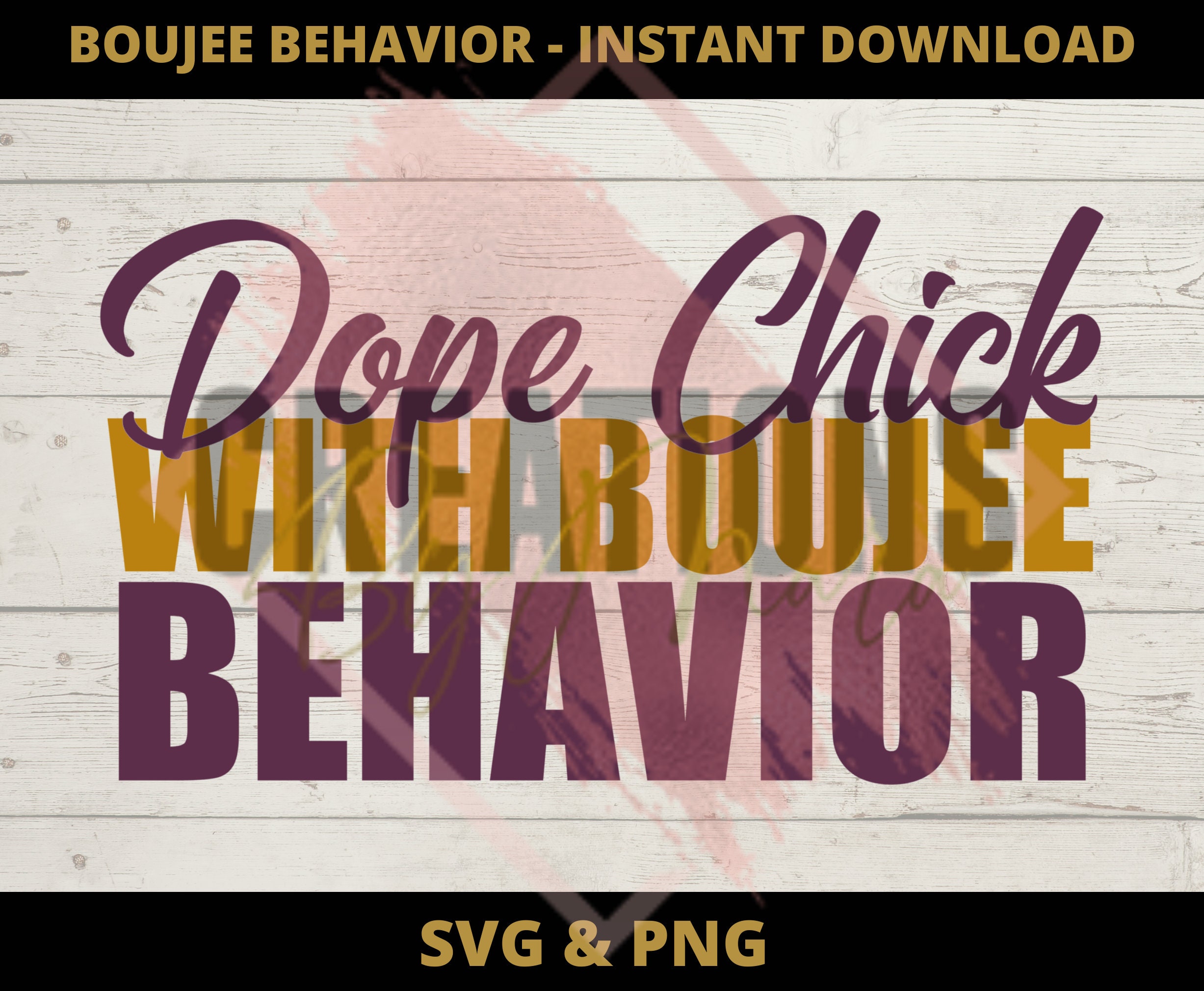 Boujee SVG and PNG Bundle - Etsy