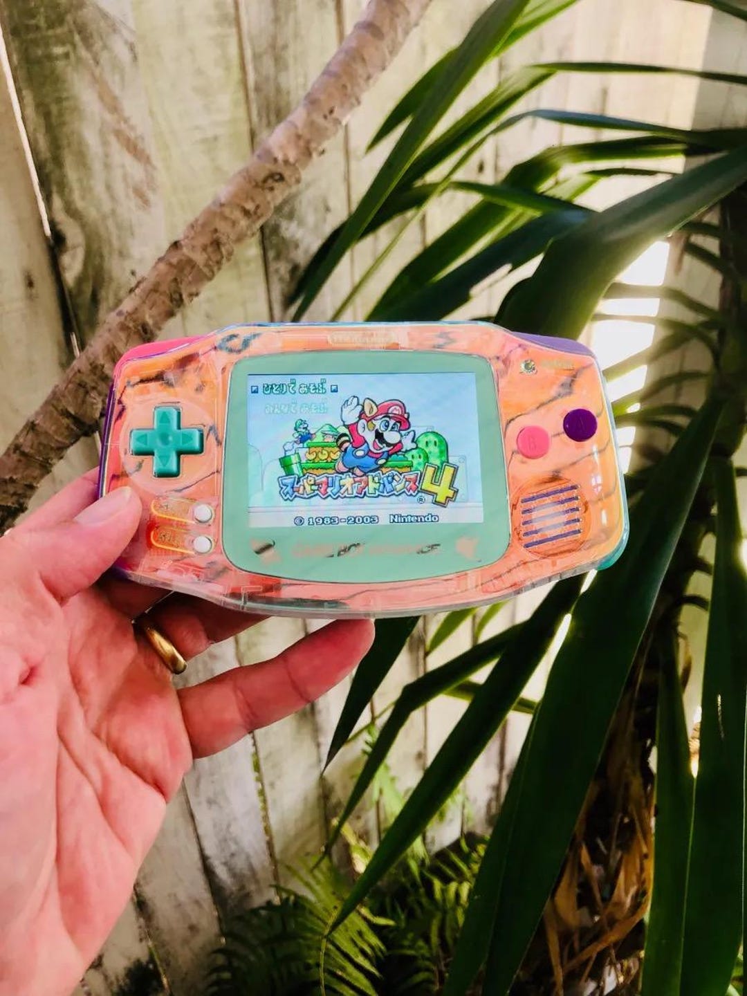 Custom Gameboy Advance Pearlescent Handheld Video Game Console GBA - Etsy