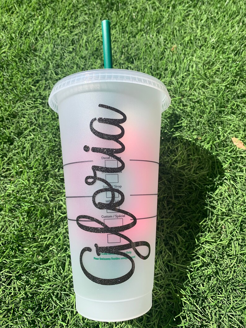 Personalized Flower Reusable Cold Cup | Etsy