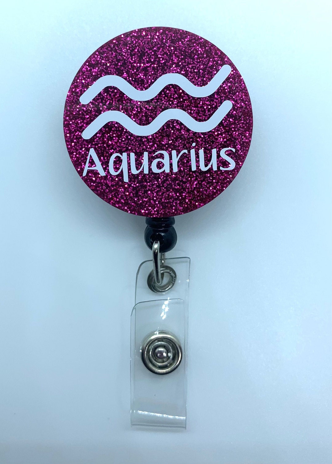 Zodiac Sign Badge Reel/glitter Badge Reel - Etsy
