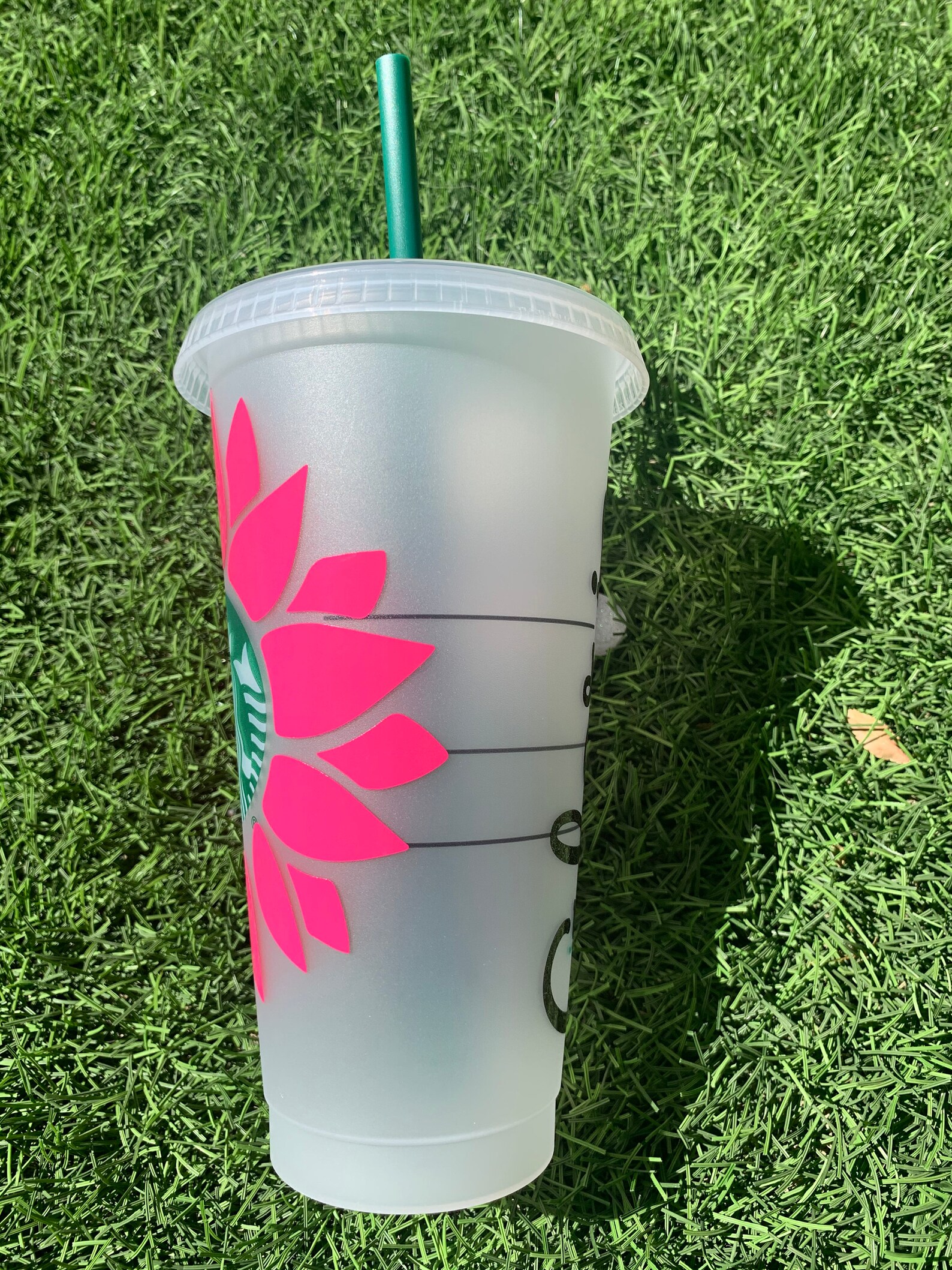 Personalized Flower Reusable Cold Cup - Etsy