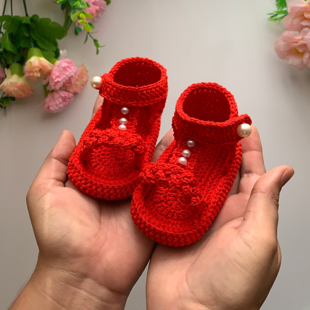 Baby Sandals Crochet Baby Shoe Girls Sandals Newborn Baby Footwear ...