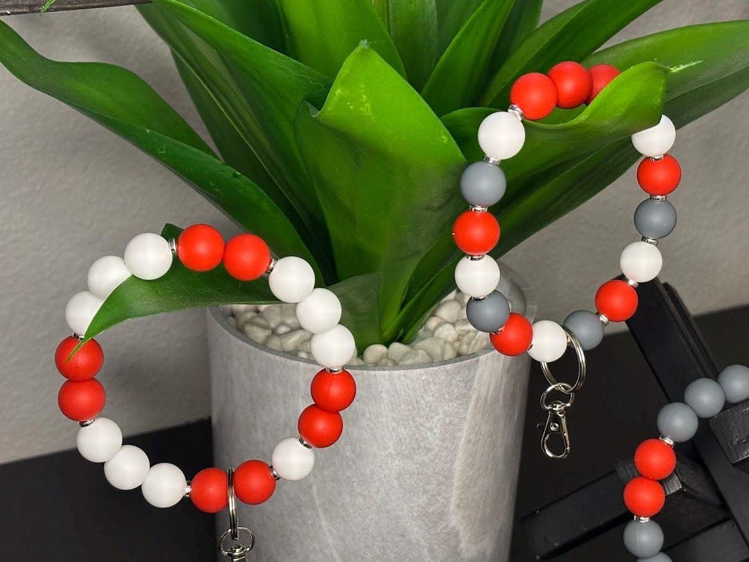 Wristlet Key Chain for Keychain for Any Occasion Red Key Chain Wristlet ...