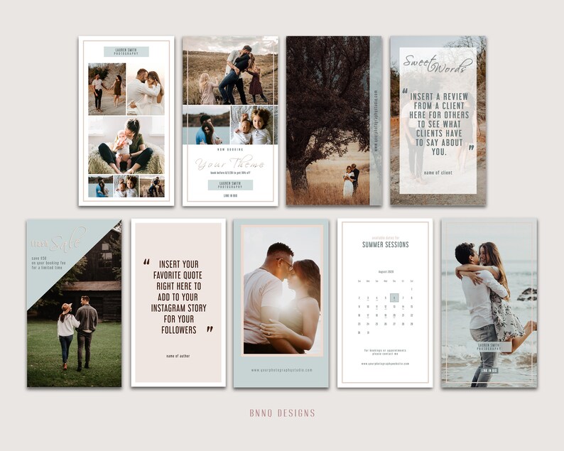 Instagram Story Template Bundle, Facebook Story, Portrait Photography ...