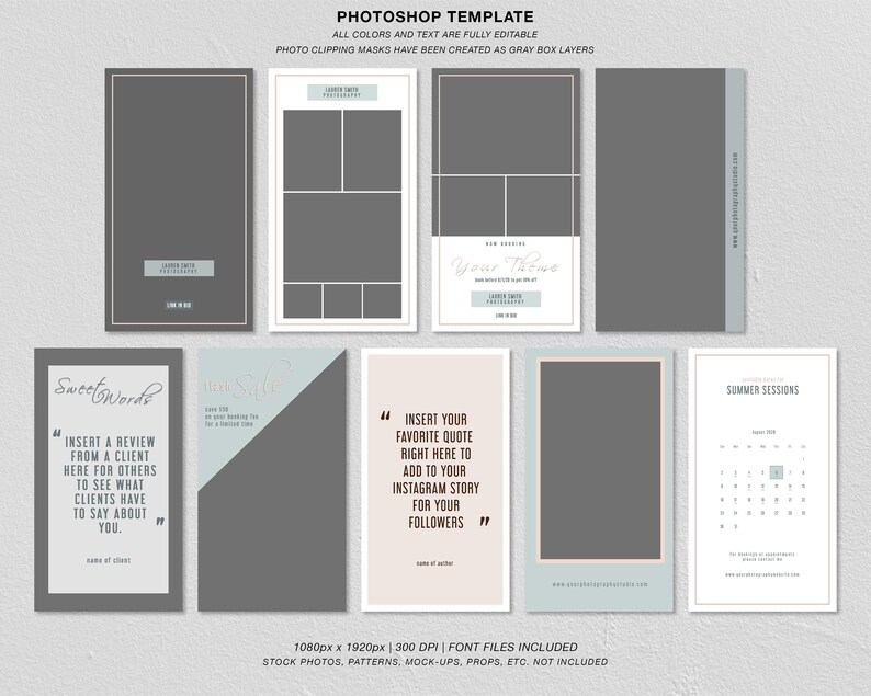 Instagram Story Template Bundle Facebook Story Portrait - Etsy