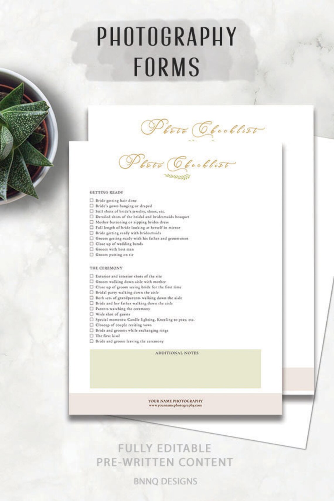 Wedding Photography Checklist for Photographers, Photography Welcome ...