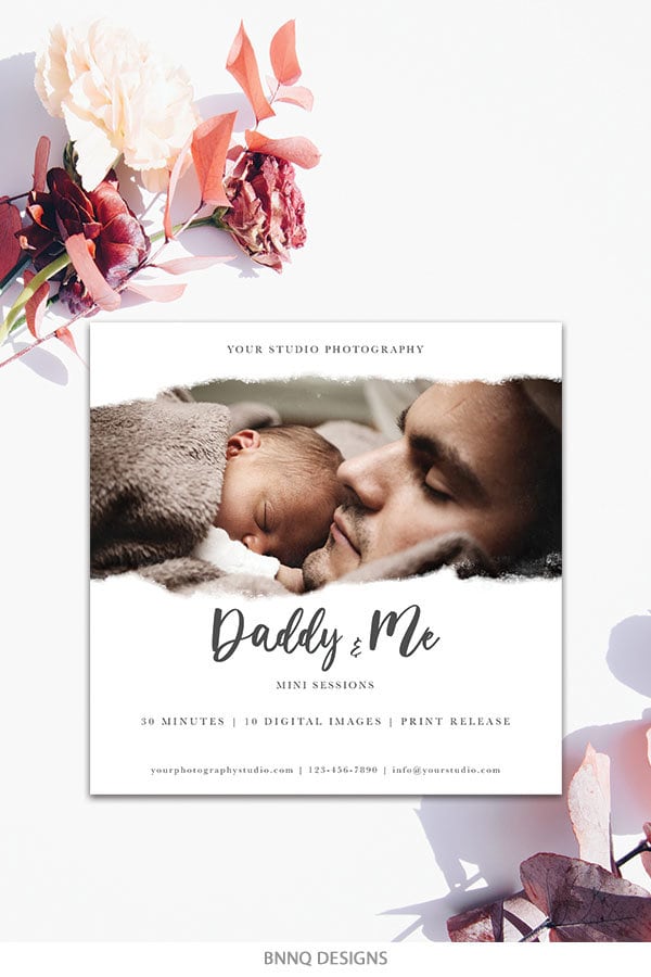 Father's Day Mini Session Template, Daddy and Me Photography ...