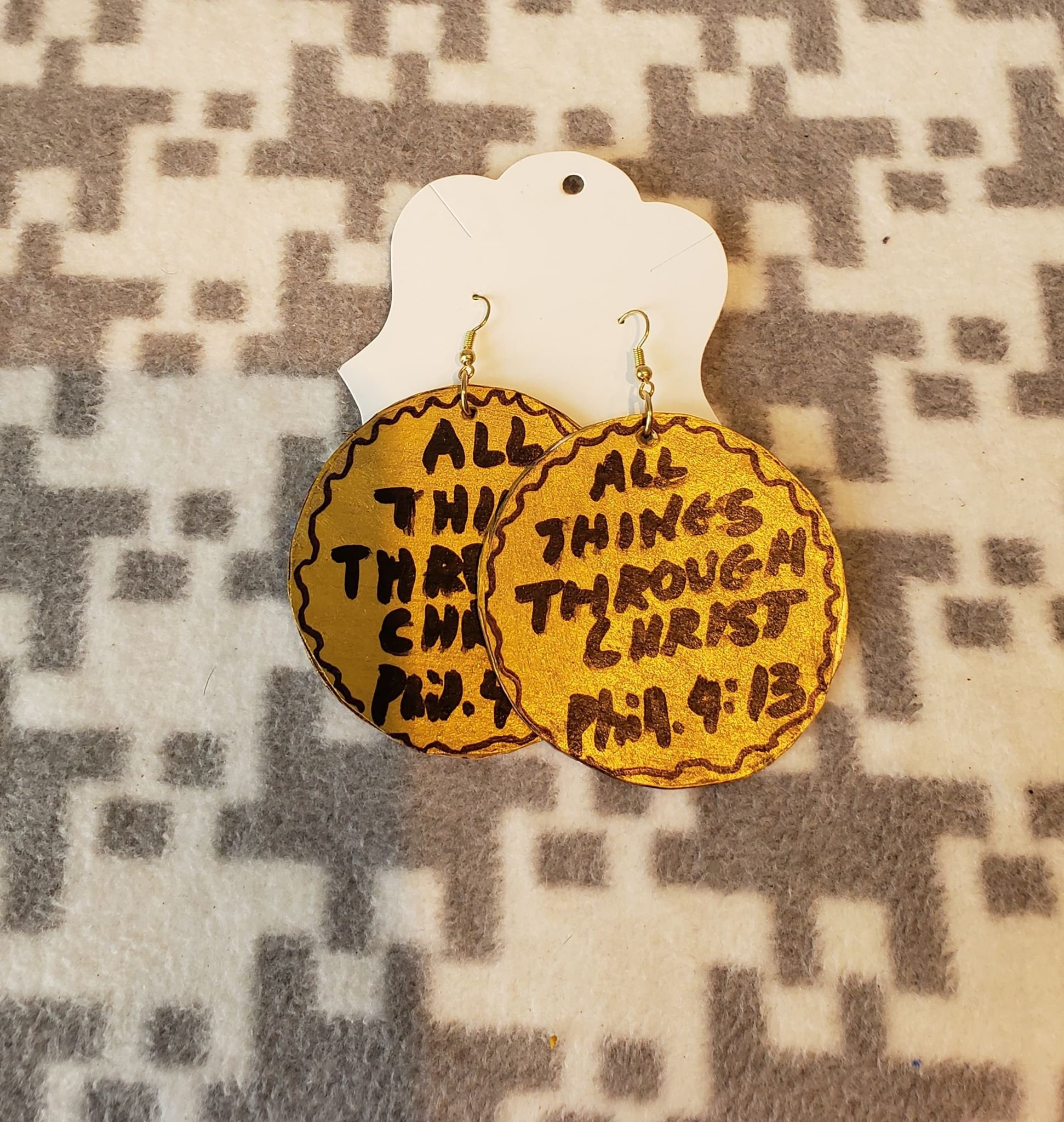 Christian Earrings, Bible Scripture Earrings, Inspirational Earrings ...