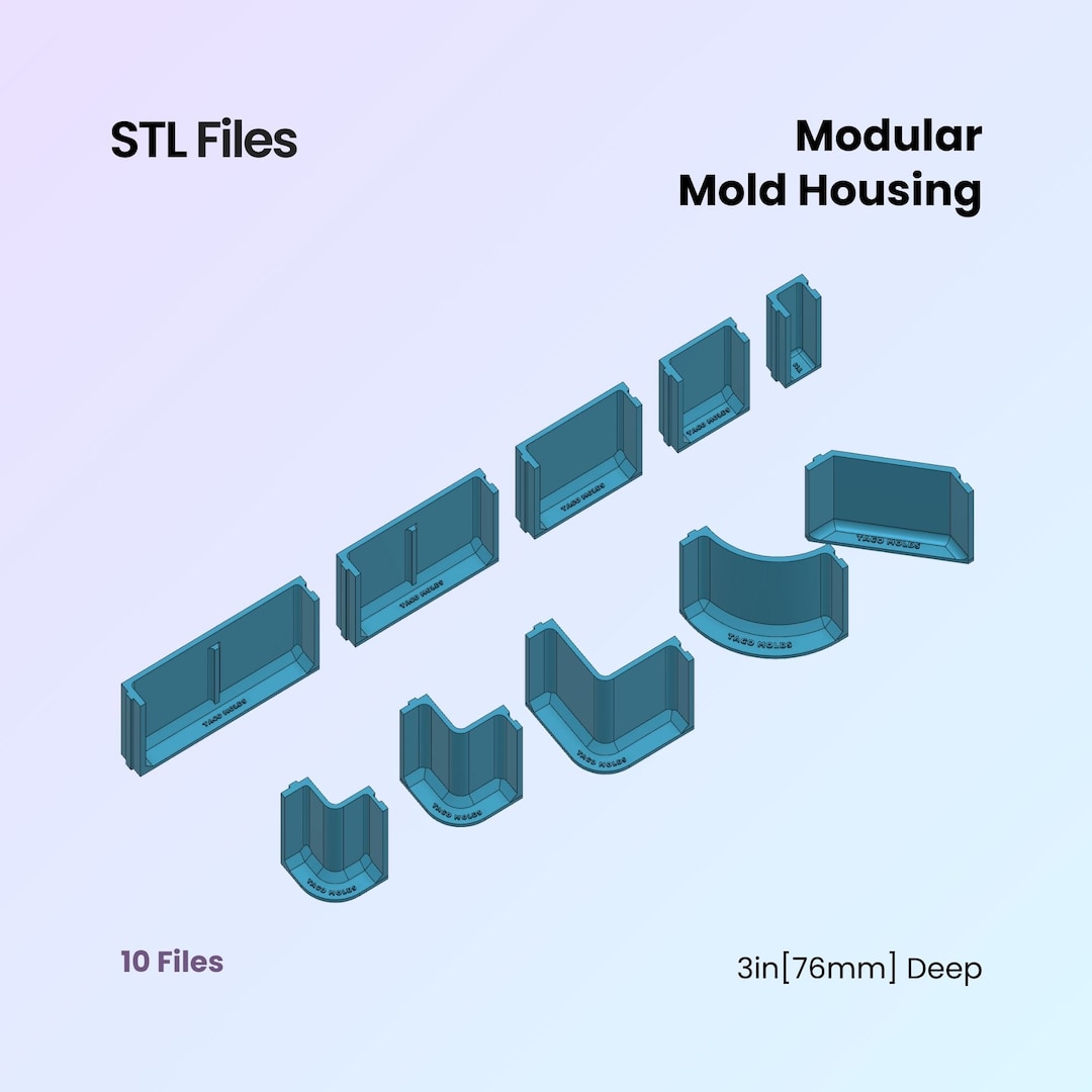 Adjustable Mold Housing, 3in-76mm 10 Interchangable Pieces for Silicone ...