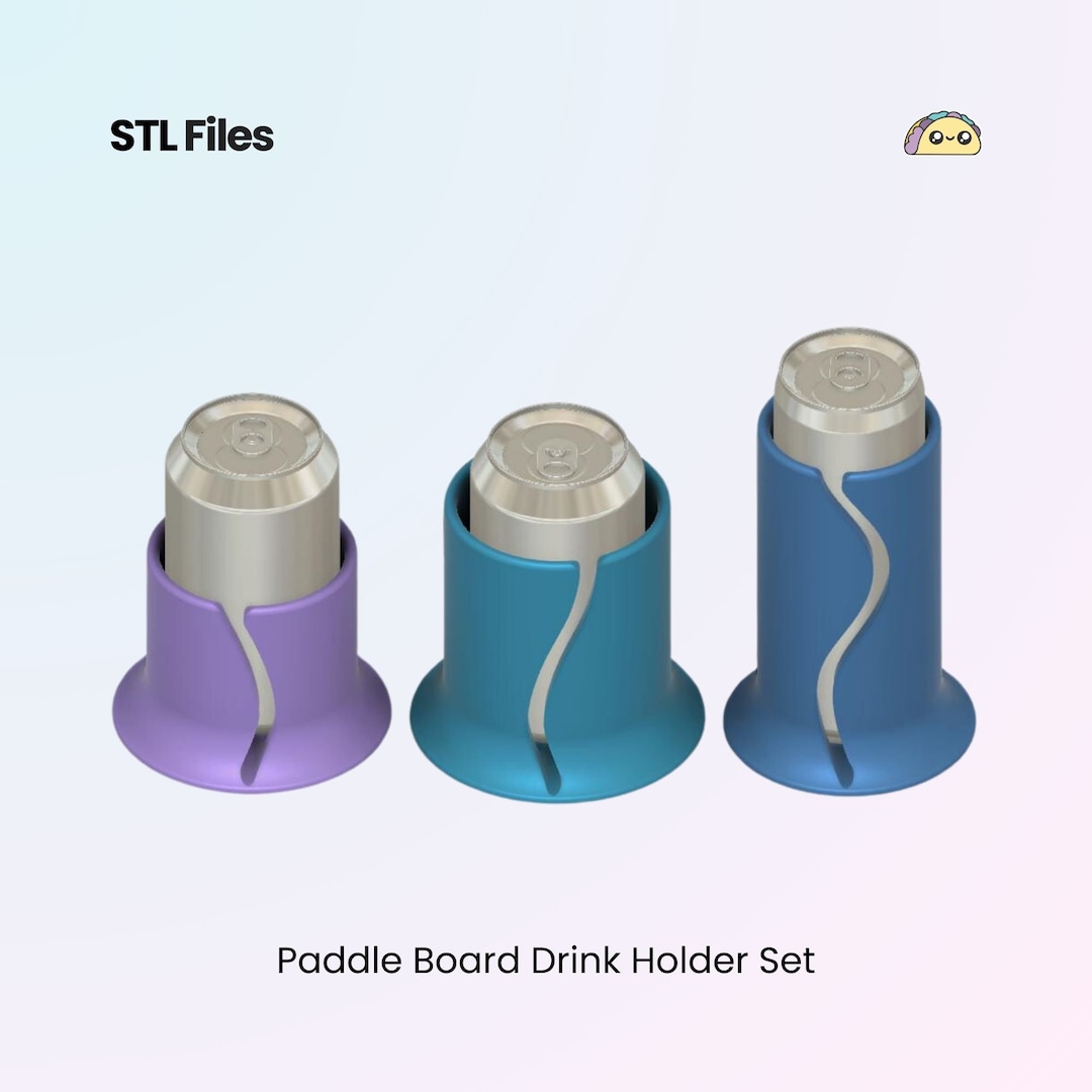 Paddleboard Drink Holder 3D Model: SUP Cup, 3 Sizes (3D Printable STL ...