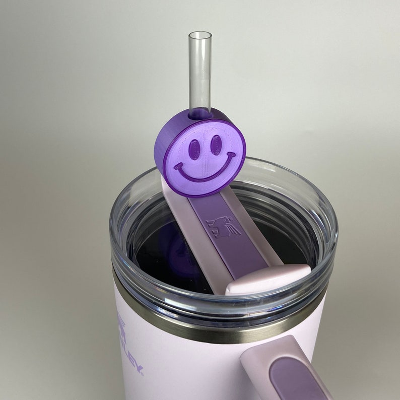 Smiley Face Straw Topper STL Files: Stanley Cup Charm (digital Download ...