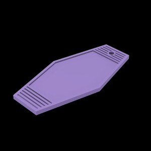 Blank Coffin Keychain STL Files: 3D Print Hotel Key Tag (digital ...