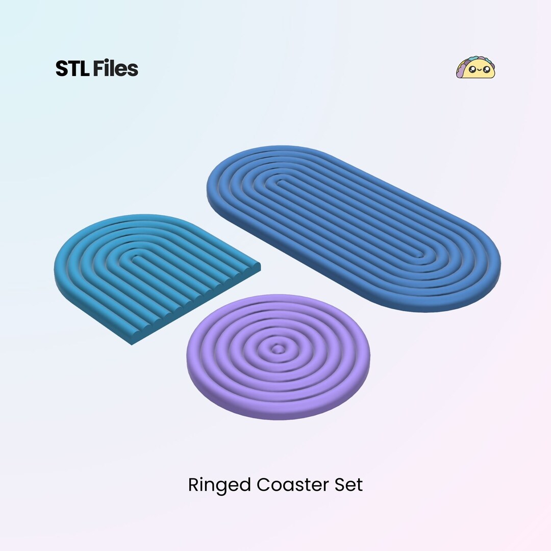 Arch Rainbow Coaster Set 3D Model: Home Decor STL Files - Etsy