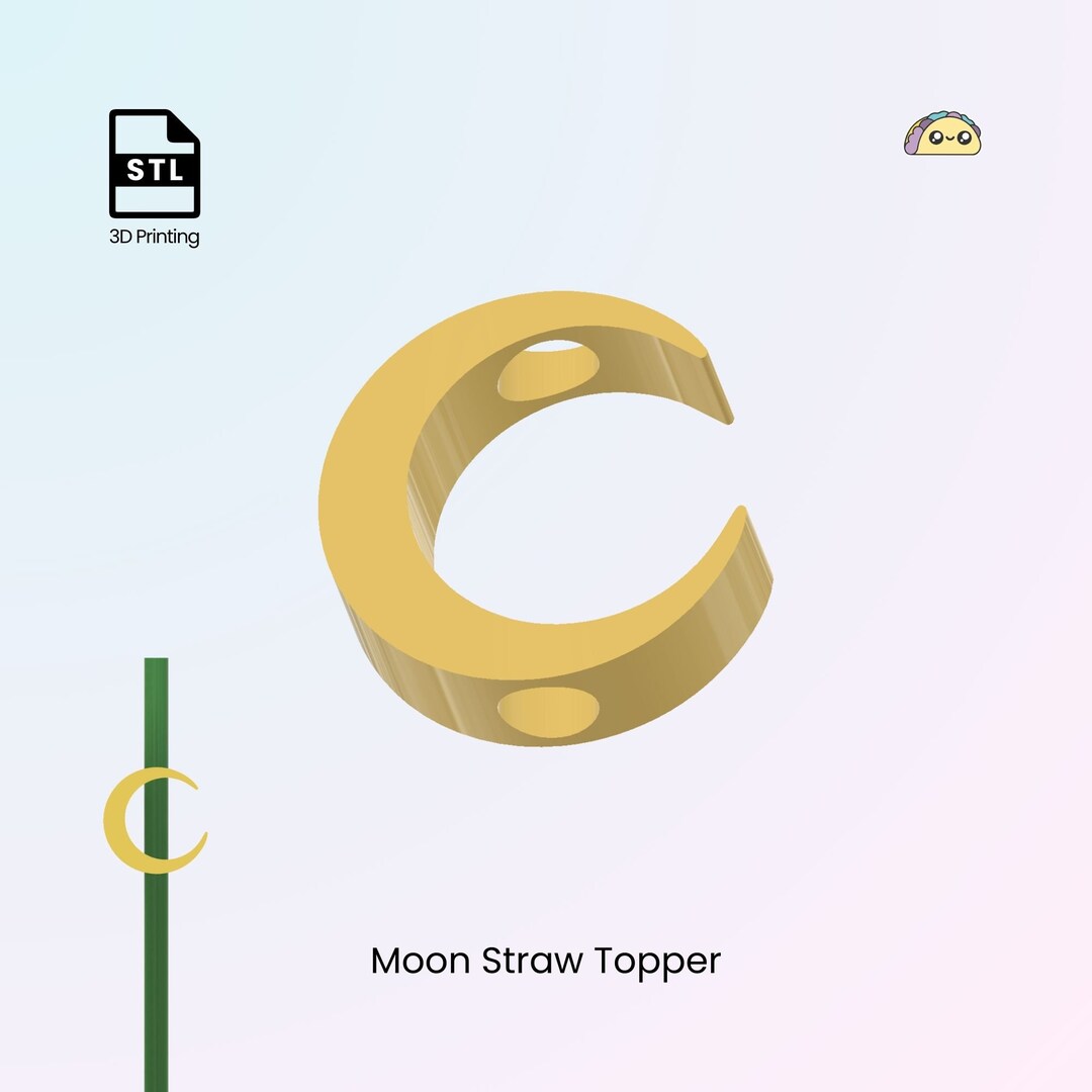 Moon Straw Topper, Straw Cover Stanley Cup, Crescent Moon Straw Buddy ...