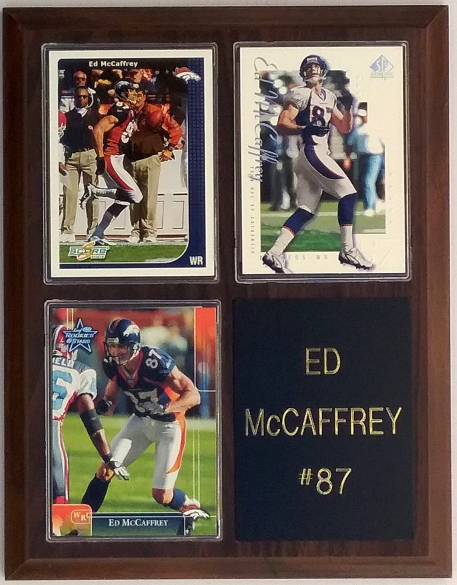 Ed Mccaffrey Denver Broncos 3-card 7x9 Plaque - Etsy