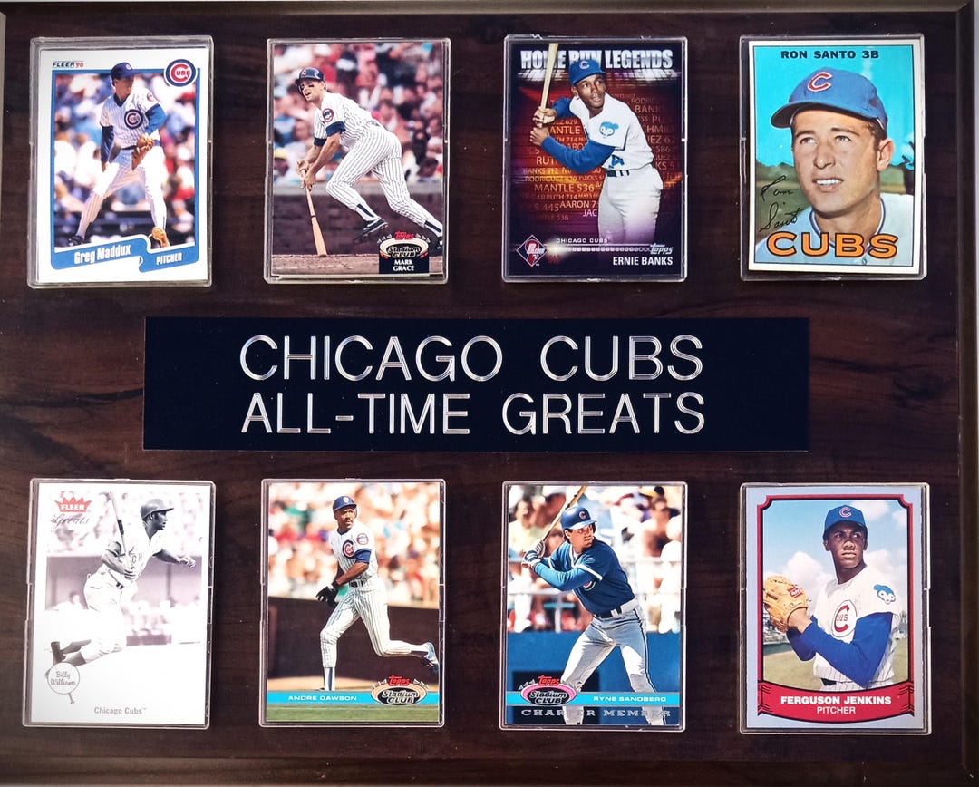 Chicago Cubs All-time Greats 8-card 12x15 Plaque - FREE SHIPPING - Etsy