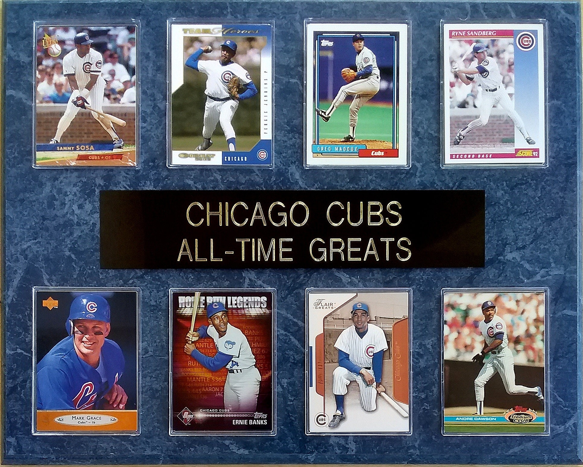 Chicago Cubs All-time Greats 8-card 12x15 Plaque FREE | Etsy