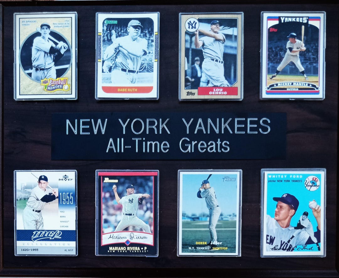 New York Yankees All-time Greats 8-card 12x15 Cherry-finish Plaque - Etsy