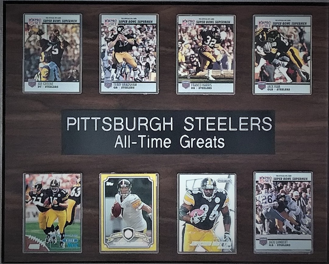 Pittsburgh Steelers All-time Greats 8-card 12x15 Plaque FREE SHIPPING ...