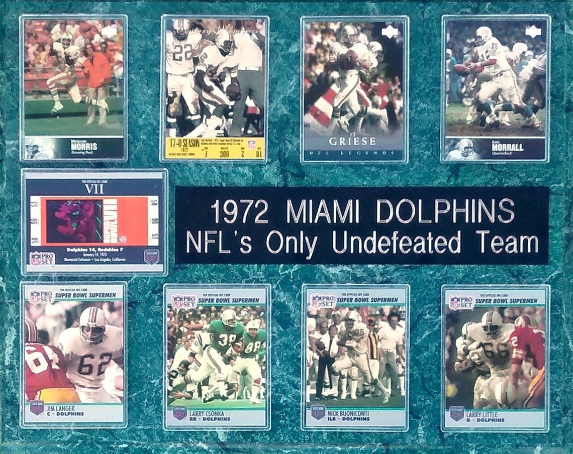 1972 Miami Dolphins Perfect Season 8-Card 12x15 | Etsy