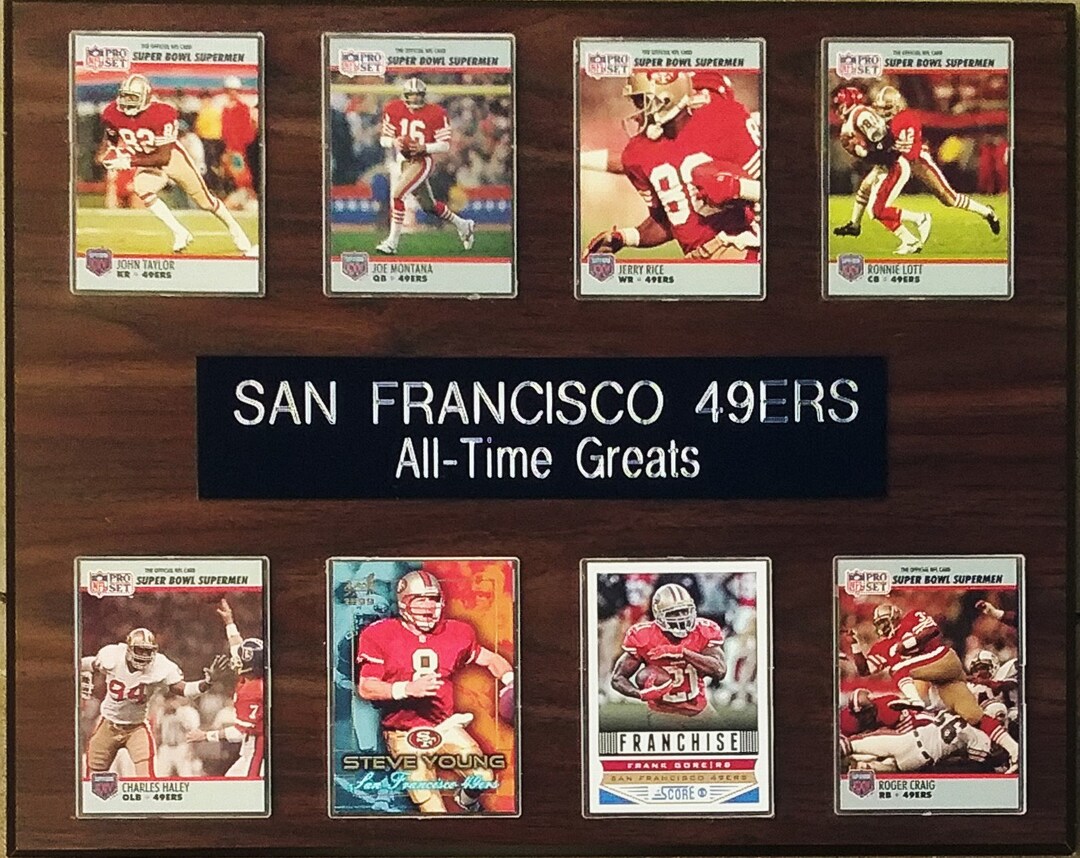 San Francisco 49ers All-time Greats 8-card 12x15 Plaque FREE SHIPPING ...