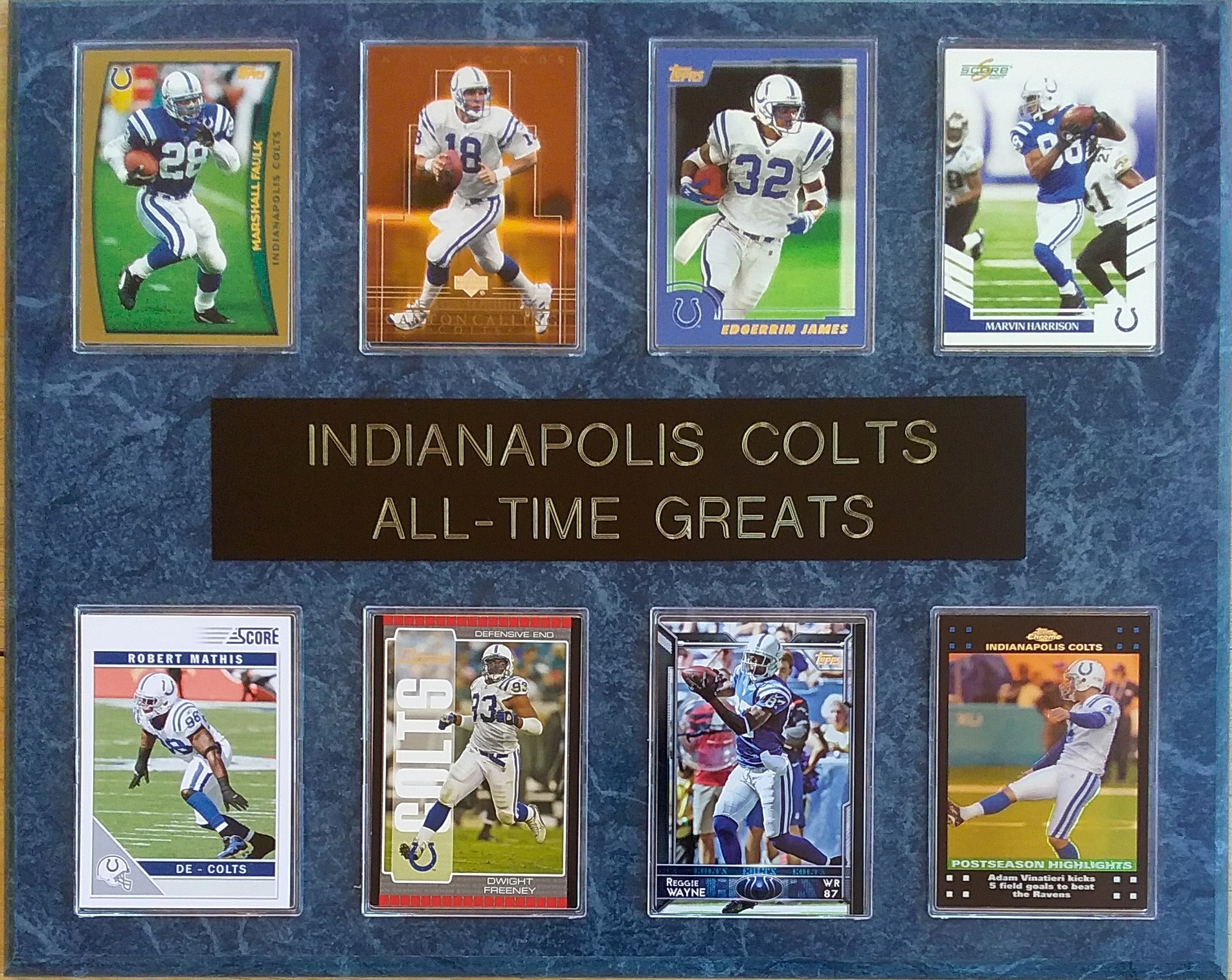 Indianapolis Colts All-Time Greats 8-Card 12x15 Plaque | Etsy