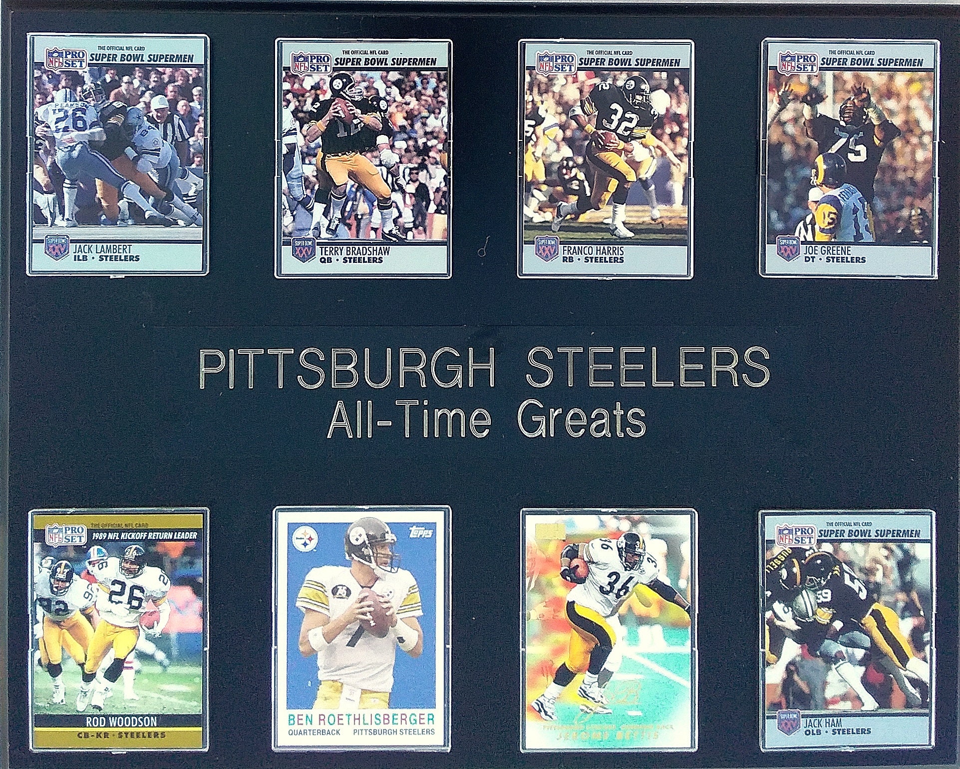 Pittsburgh Steelers All-Time Greats 8-Card 12x15 Plaque FREE | Etsy