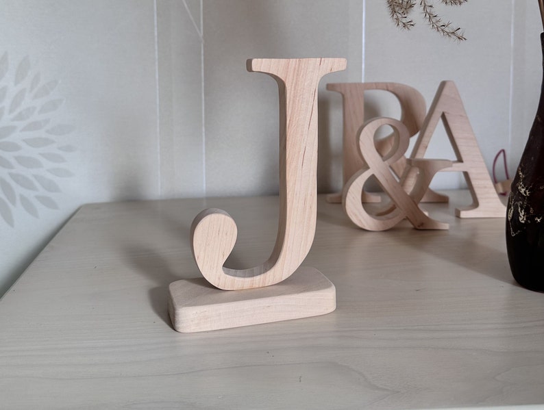 Personalized Wooden Letter Name Sign: Freestanding Wood Nursery Decor ...