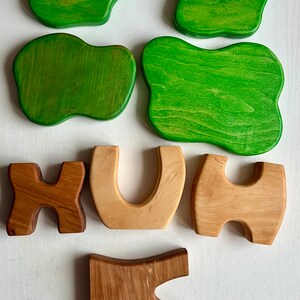 8 Wooden Tree Blocks, Tree House Blocks, Wooden Trees, Tree Building ...