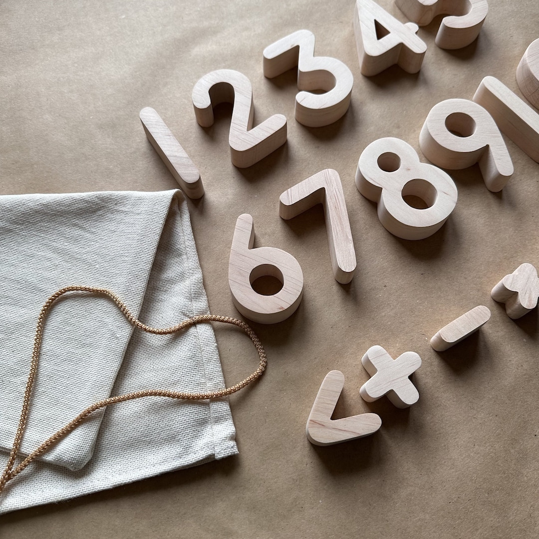 Magnetic Wooden Numbers 1-10, Magnets Numbers, Wooden Math and Counting ...