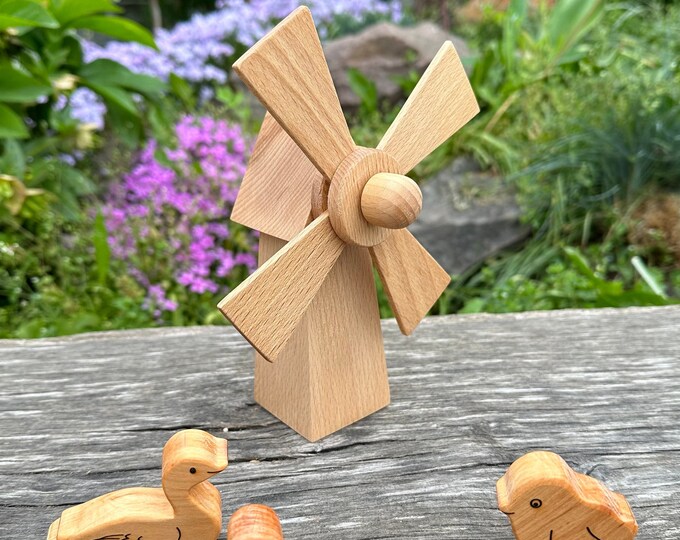 Windmill, Windmill Made of Wood and Plastic, Handmade Windmill, Garden ...