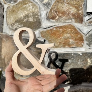 Rustic Wooden Ampersand Sign: Freestanding Wedding Decor - Etsy