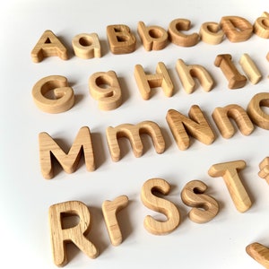59 Rounded Wooden German Letters, German Alphabet Wooden Letters ...