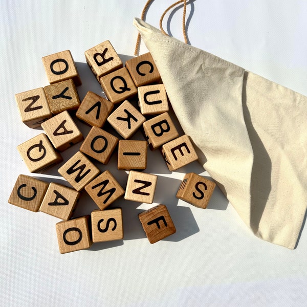 Wooden Letter Blocks - Etsy
