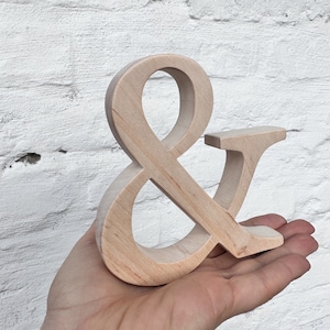 Rustic Wooden Ampersand Sign: Freestanding Wedding Decor - Etsy