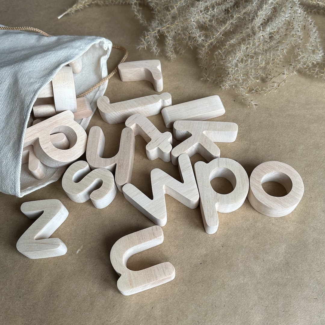 Wooden Letters Full Set: 29 Pcs Montessori Lowercase Alphabet Letter ...
