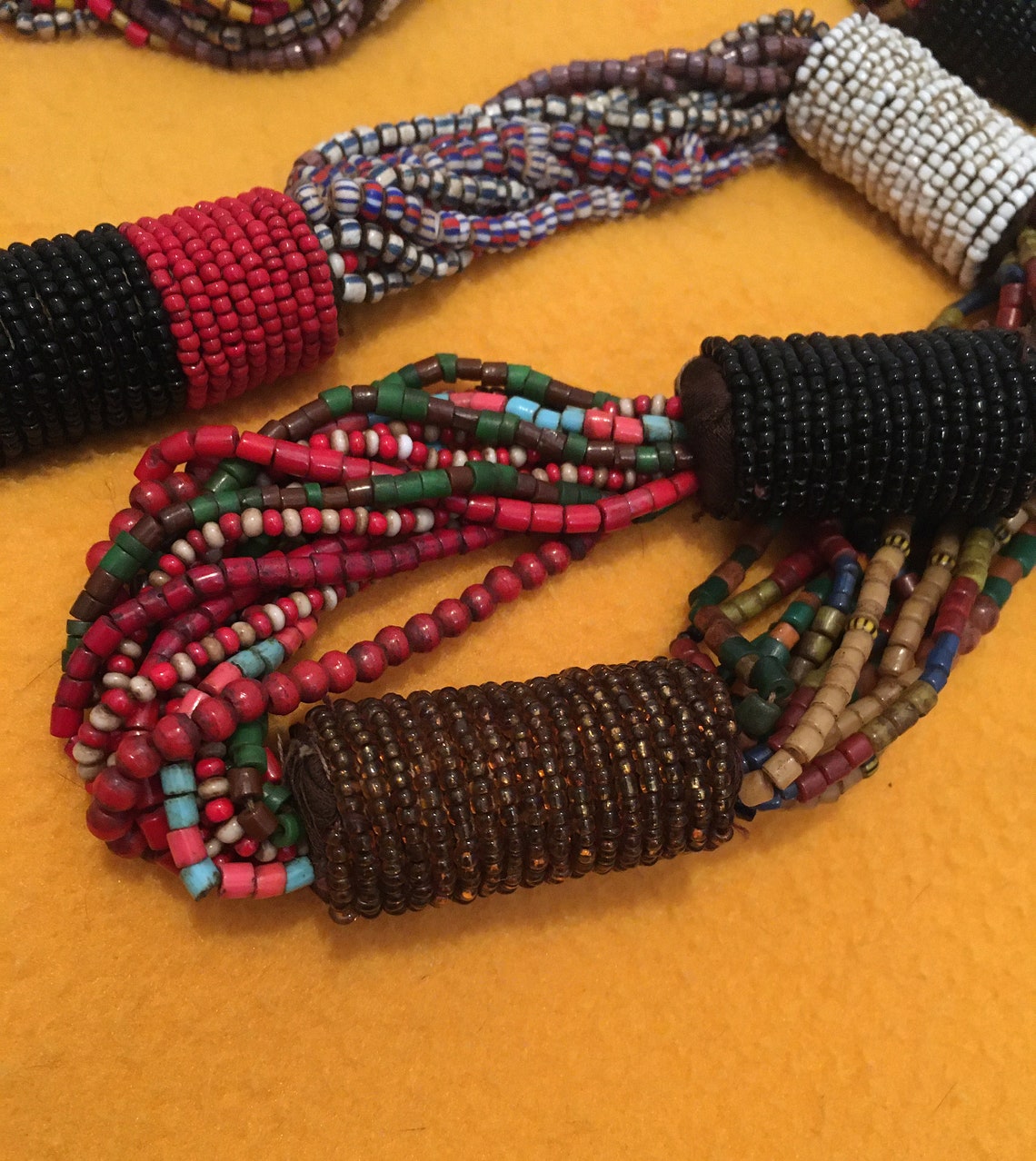 Antique Yoruba Beaded Ceremonial Diviner's Necklace "odigba Ifa ...