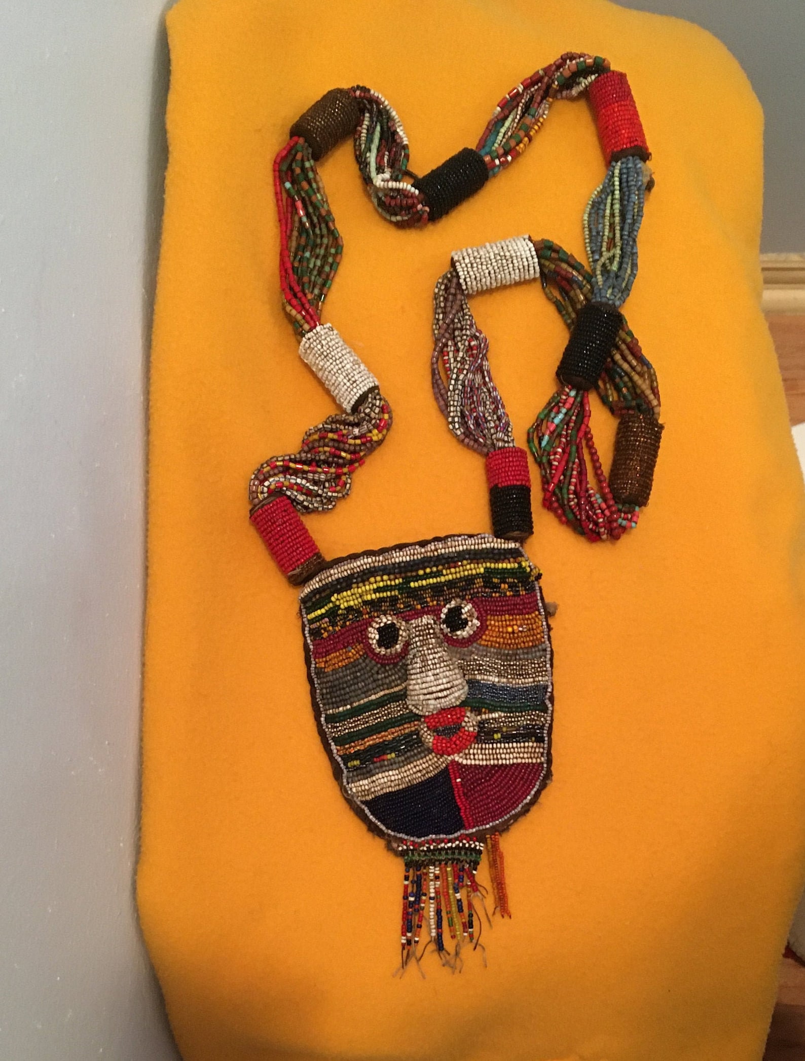 Antique Yoruba Beaded Ceremonial Diviner's Necklace "odigba Ifa ...