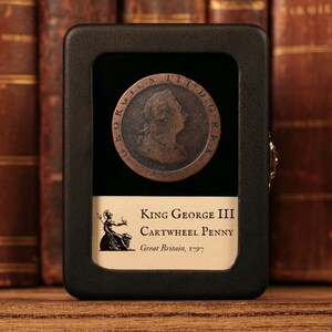 King George the III, Authentic Cartwheel Penny Coin 1797 Great Britain ...