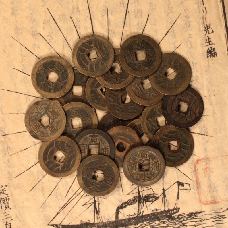 Three Japanese Coins From the Edo Period (samurai Era) - Genuine Set of ...
