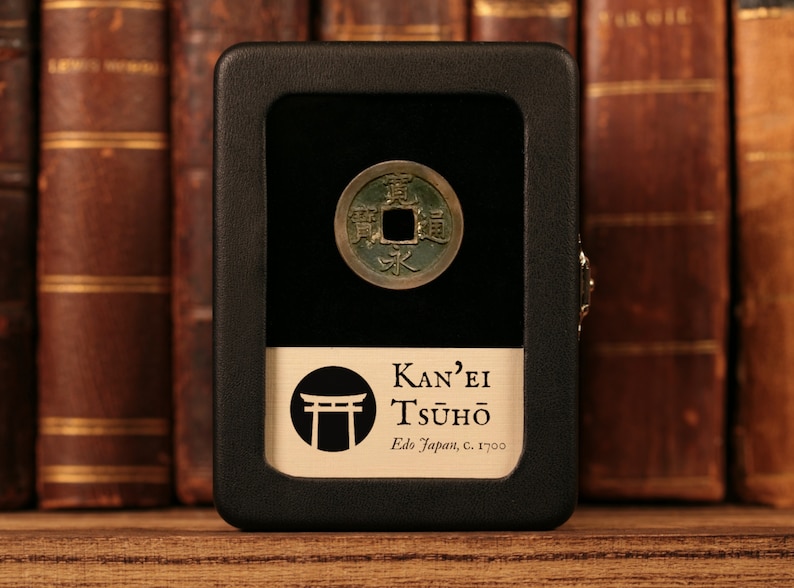 Genuine Edo Japan Coin, Copper Kanei Tsuho (1700's), Glass Display ...