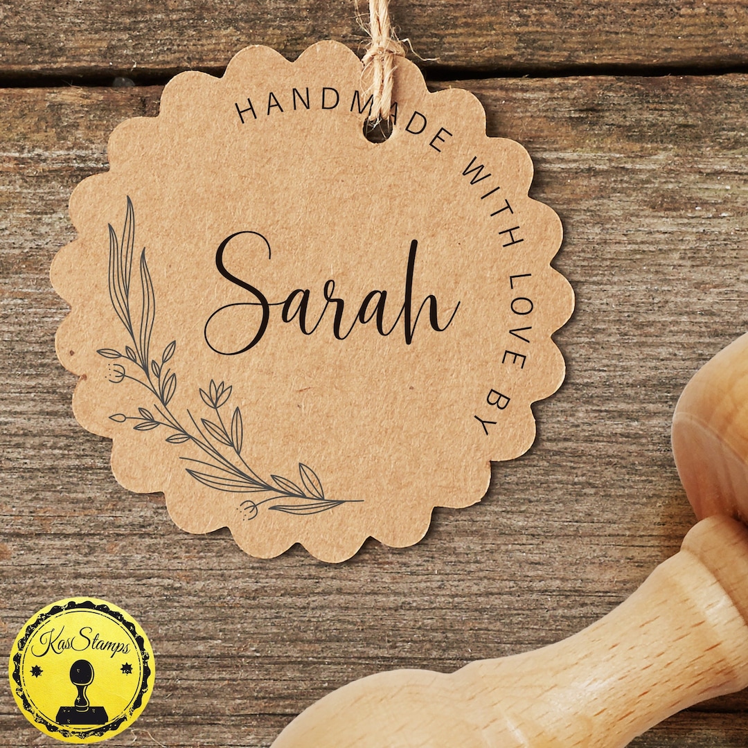 Handmade With Love Stamps, Personalized Stamp, Homemade Stamp, Handmade ...