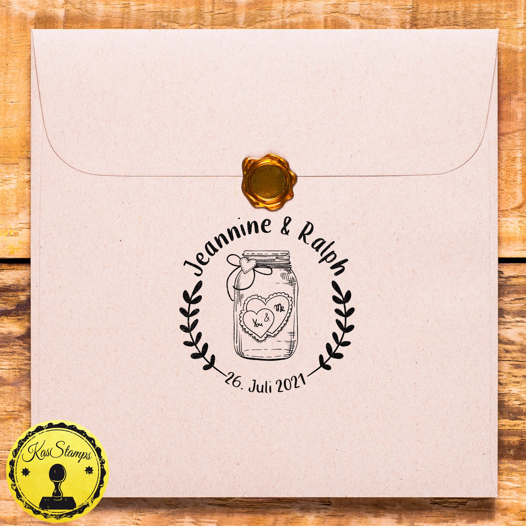 Rubber Stamp Customize WEDDING STAMP Custom Stamp Wedding | Etsy