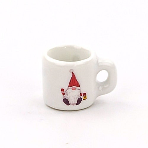 10 Miniature Santa Mugs Christmas Decor Props Replica - Etsy