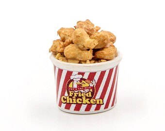 Dollhouse Miniature Take Out Food Fried Chicken Bucket 1:12 One Inch ...