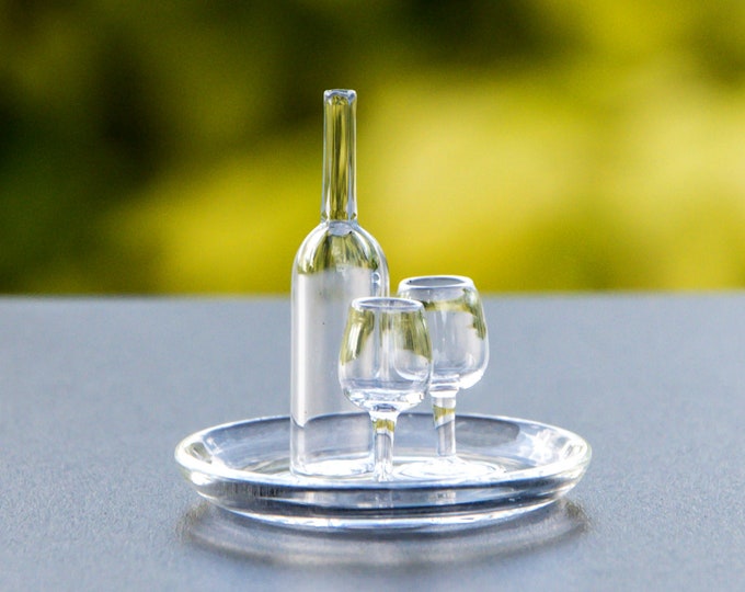 Miniature Glass Set Hand Blown Glass Props Replica - Etsy