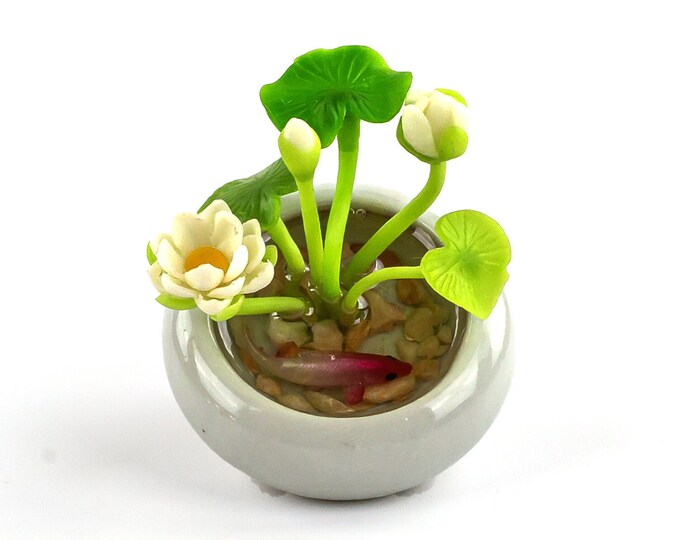 Miniature Lotus Flower Dollhouse Accessories - Etsy