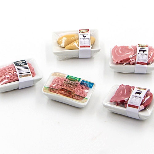 Miniature Meat Dollhouse Miniature Food - Etsy
